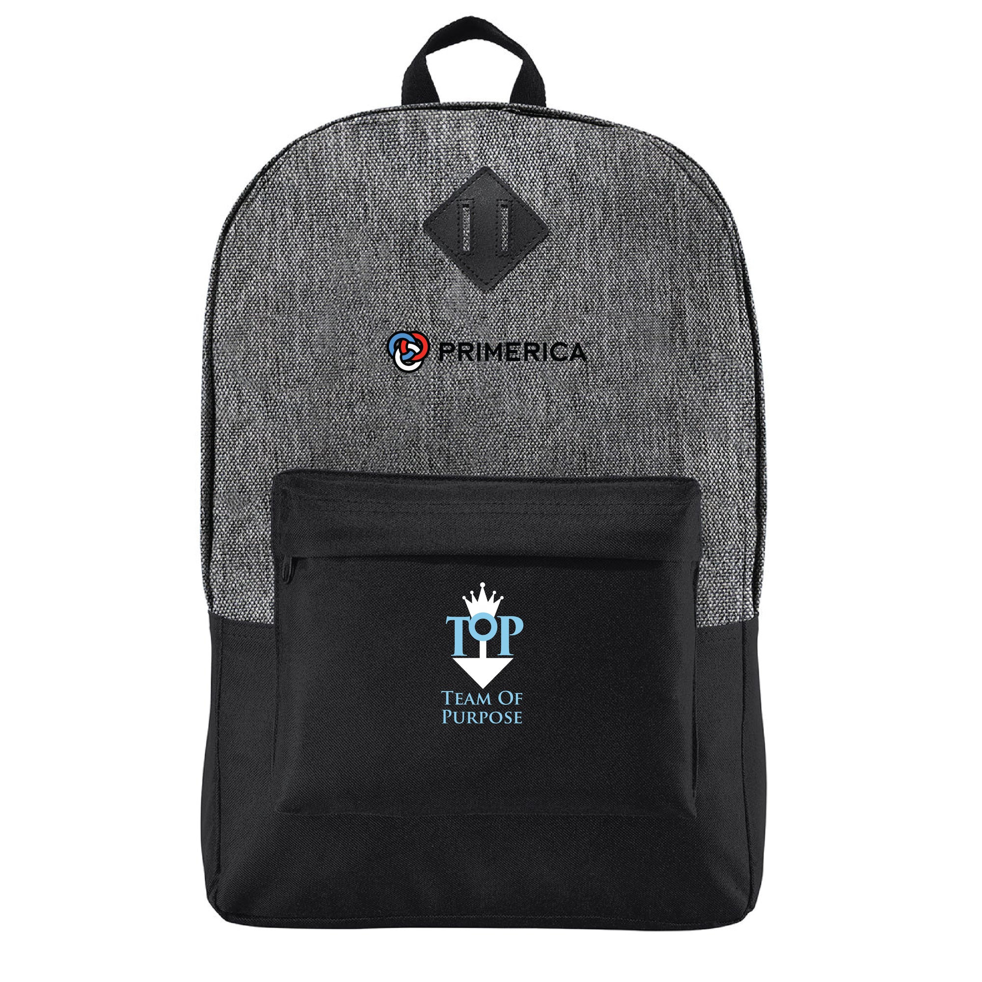 Team of Purpose Retro Backpack Heather Grey Black – Primerica Store