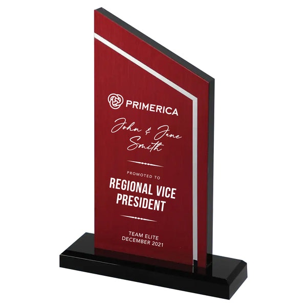 Modern Aluminum Pinnacle Award - Garnet – Primerica Store