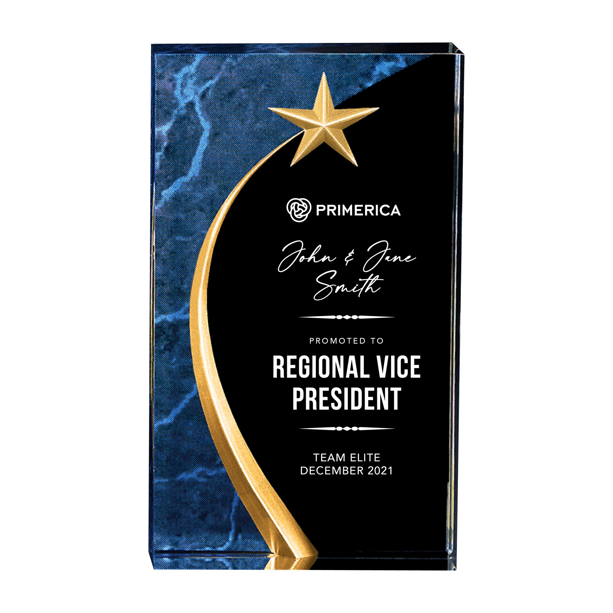 Modern Carved Star Award – Primerica Store