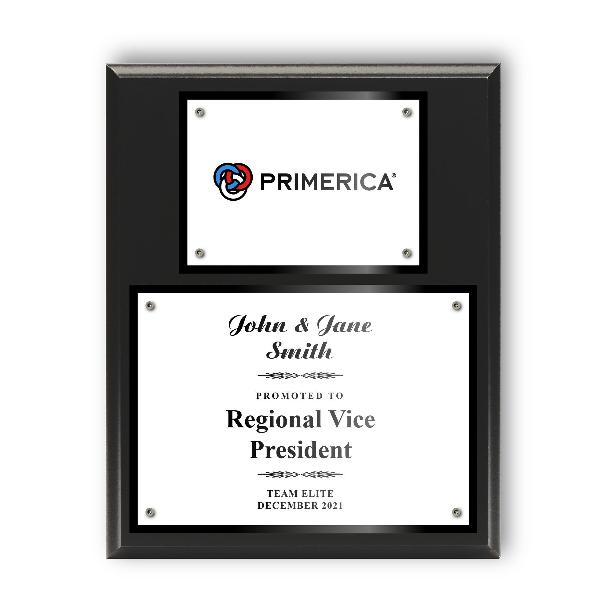 Classic Color Sublimated Plaque on Black Matte Board – Primerica Store