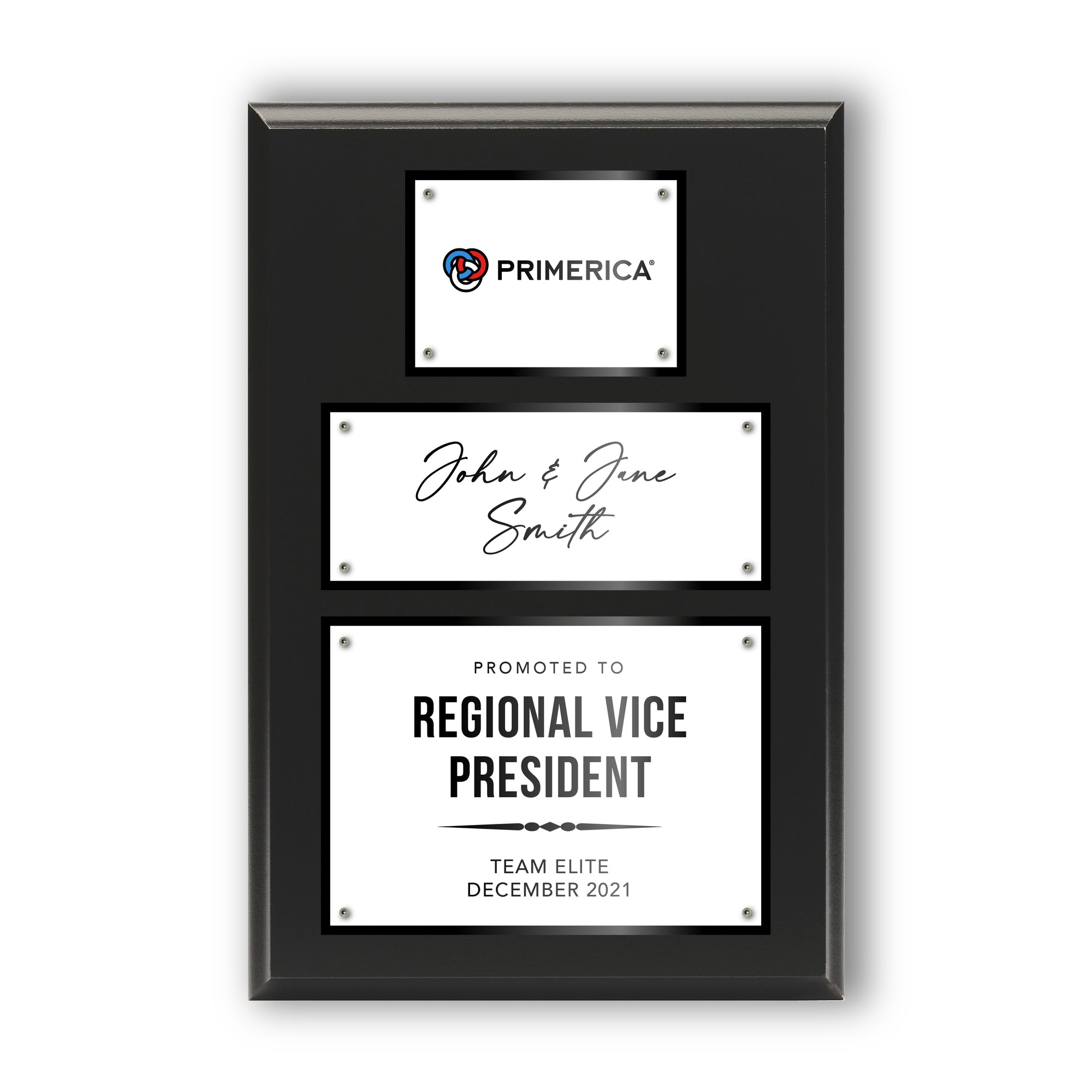 Modern Color Sublimated Plaque on Black Matte Board – Primerica Store