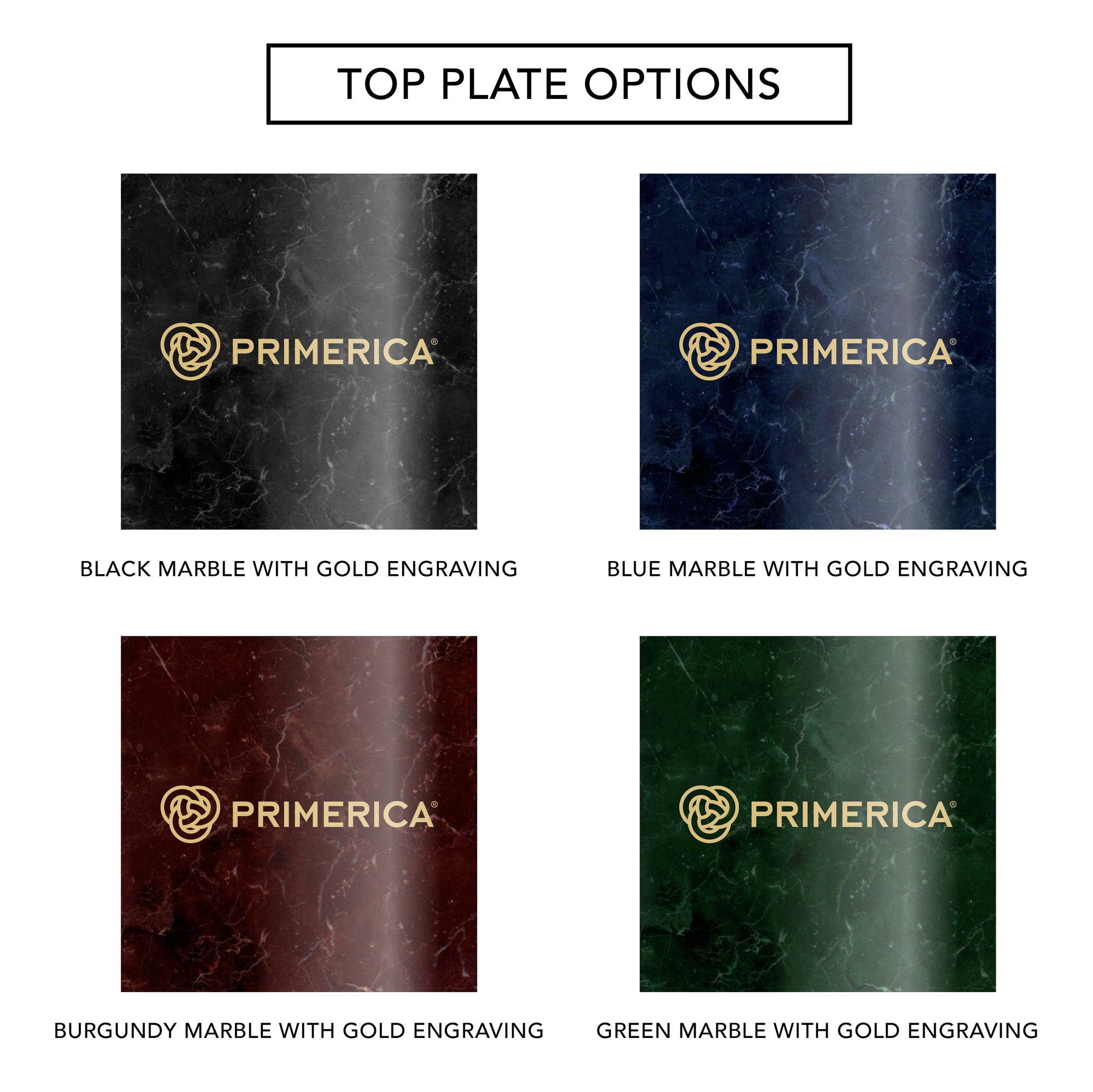 Modern Laser Engraved Marble Plaque on Black Marble Board – Primerica Store