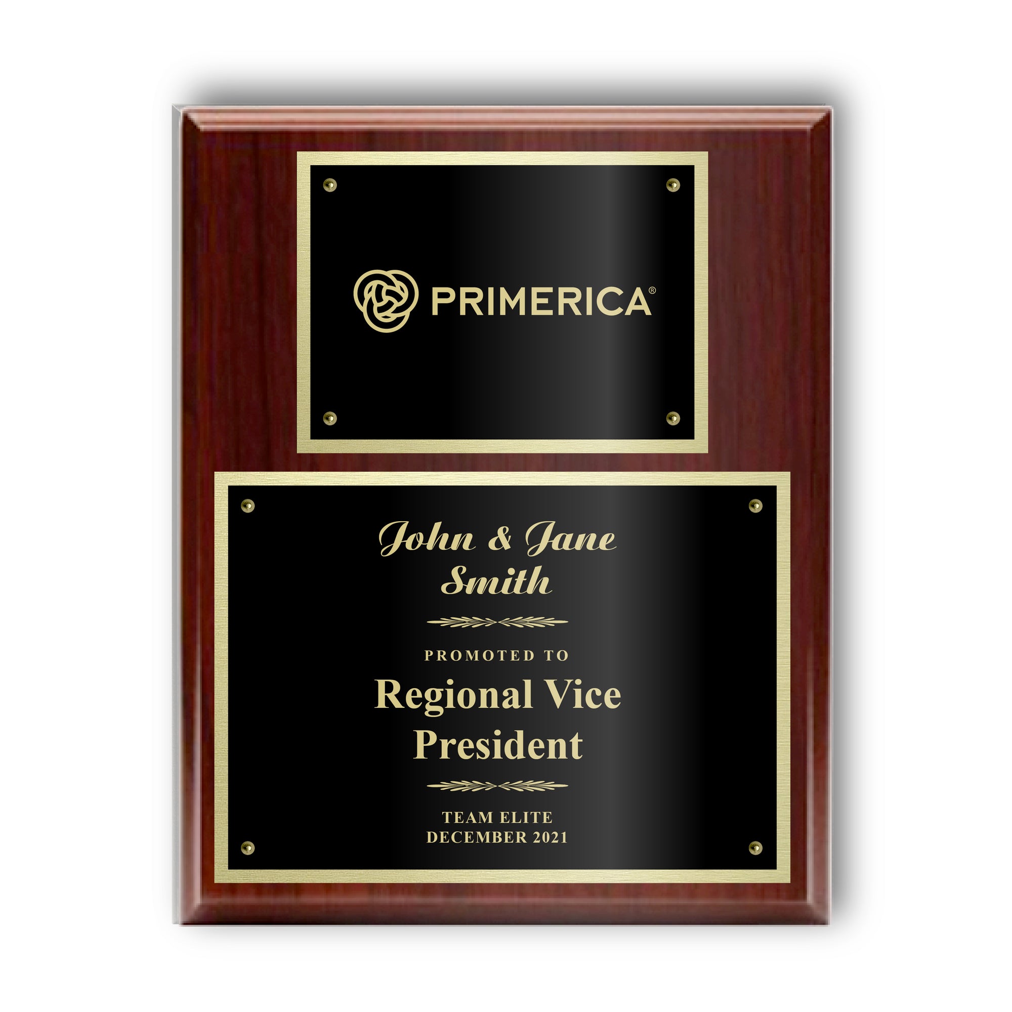 Classic Laser Engraved Plaque on Cherry Board – Primerica Store