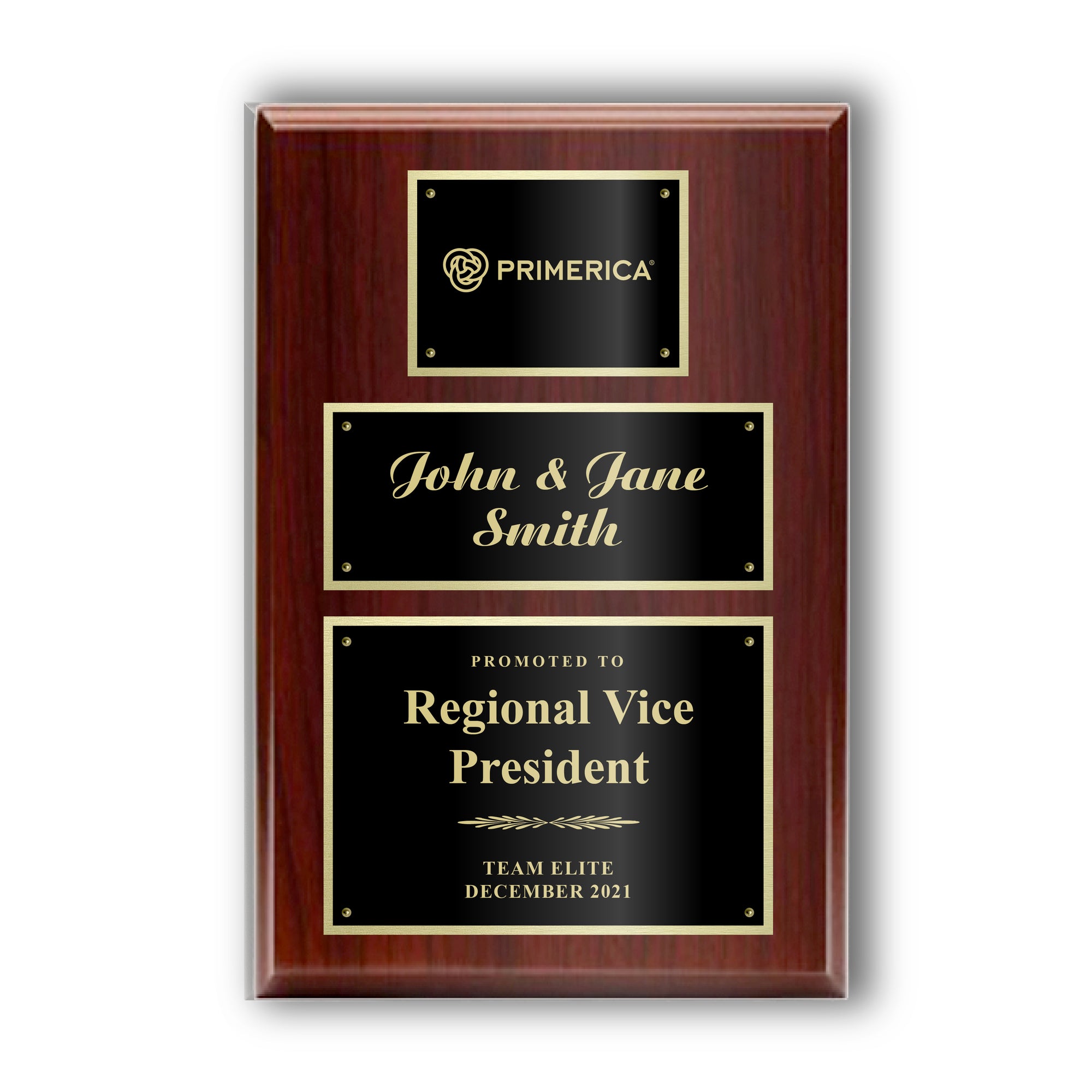 Classic Laser Engraved Plaque on Cherry Board – Primerica Store