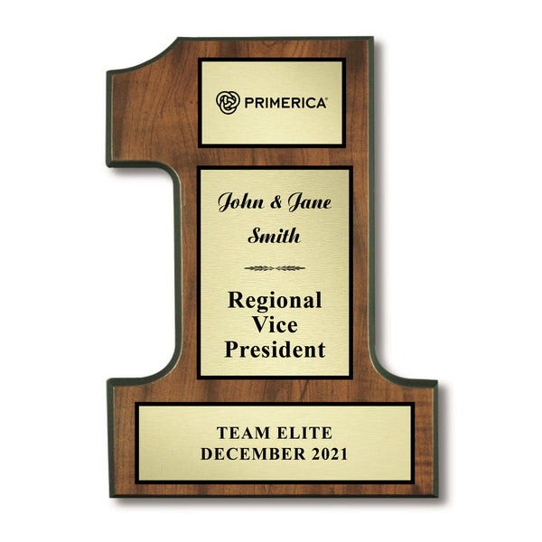 Classic Number 1 Plaque – Primerica Store
