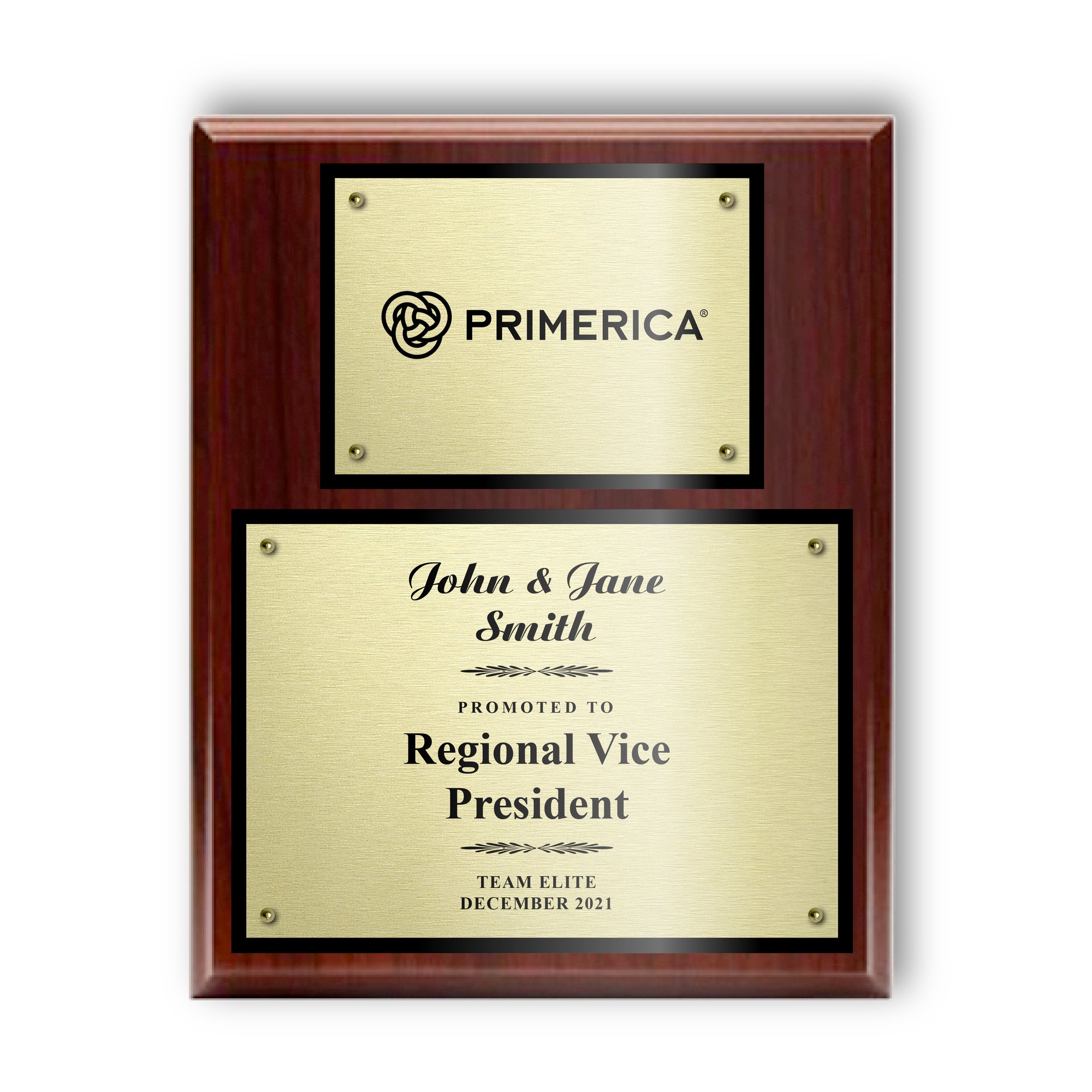 Classic Sublimated Plaque on Cherry Board – Primerica Store
